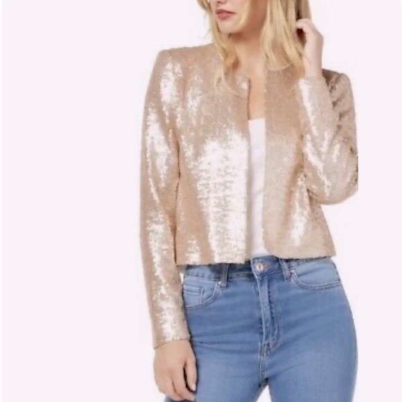 Rachel Zoe | Jackets & Coats | Nwot Zoe By Rachel Zoe Cropped Sequined ...